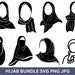 Hijab Svg, Headscarf Svg, Hijab Scarf Svg , Hijab Cut Files,hijab ...