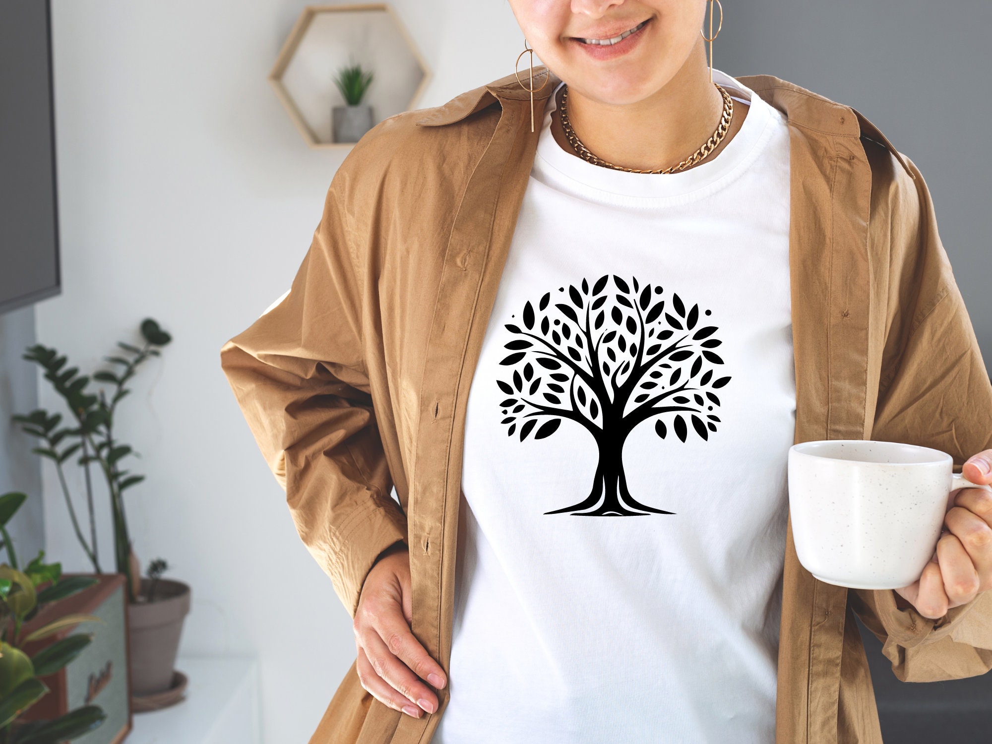 Oak Tree Svg, Oak Leaf Svg, Oak Tree Cricut, Oak Tree Silhouette, Trees ...