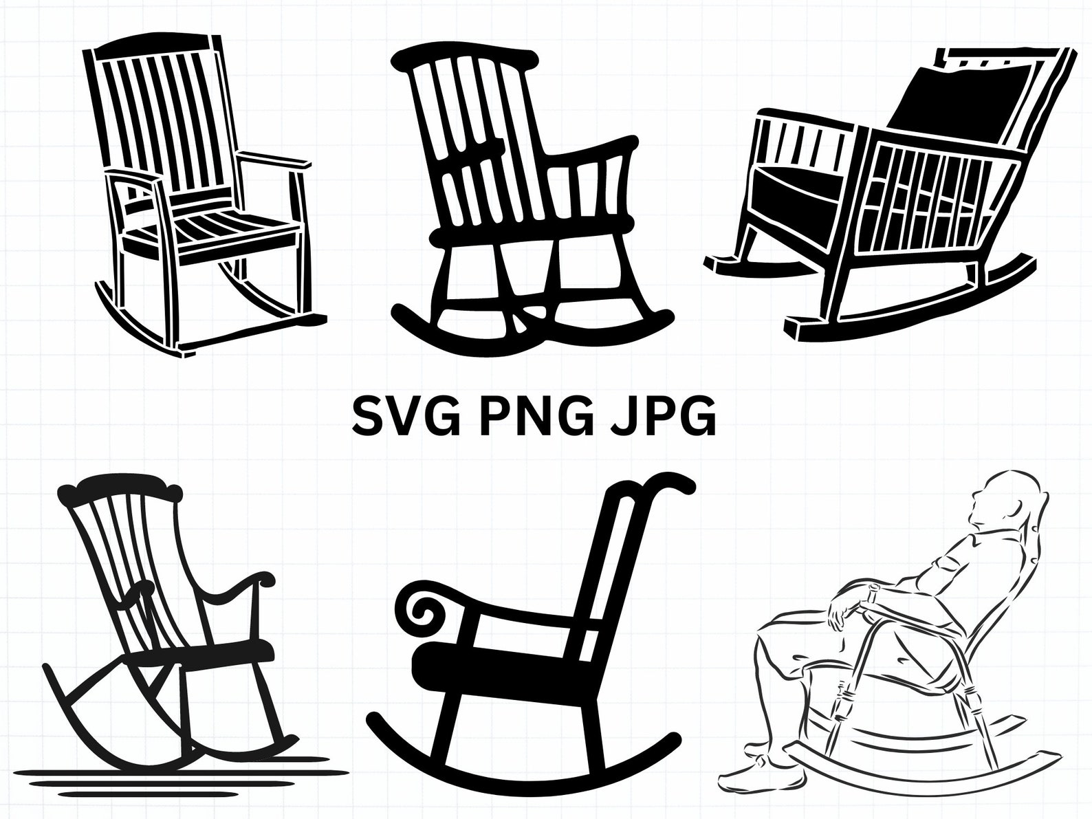 Rocking Chair, Chair Monogram Svg, Rocking Chair Svg, Chair Svg, Chair ...