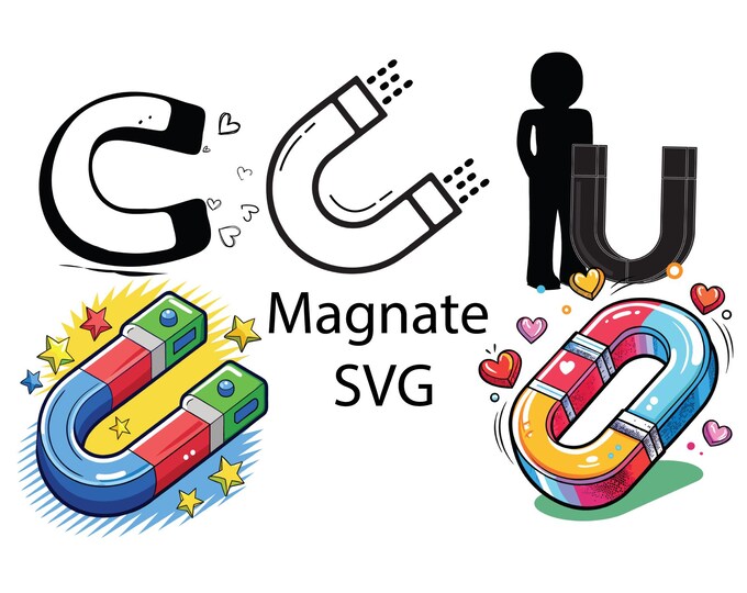 Magnet SVG Files, Magnet Symbol Cut Files, Magnet Icon Vector Files ...