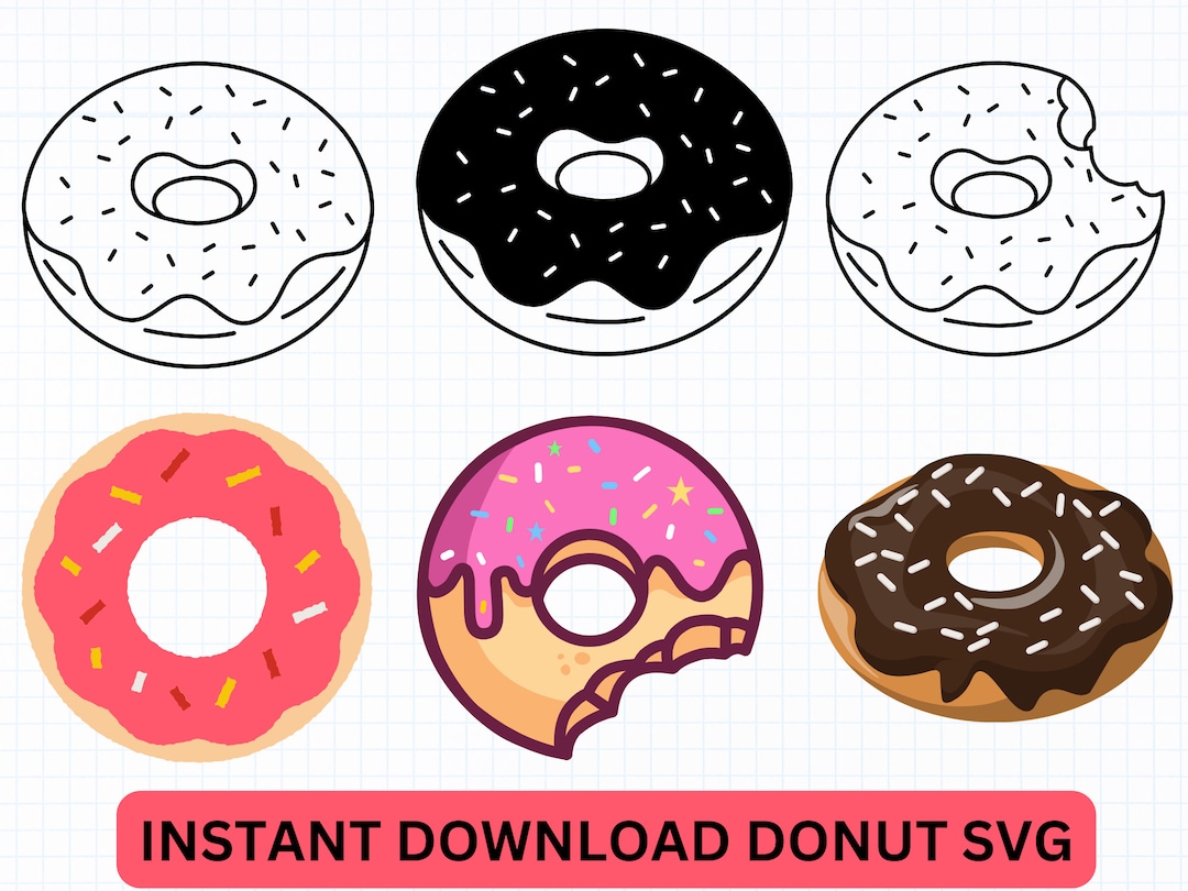 Sprinkle Donut Svg, Donut Clipart, Donuts Svg, Dunkin Donuts Svg ...