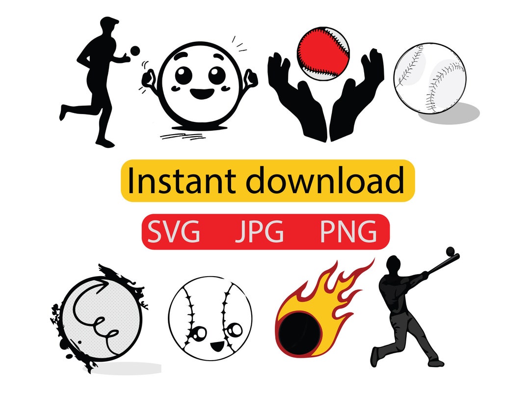 Baseball Svg, Baseball Cartoon Svg, Baseball Clipart, Softball Cricut ...