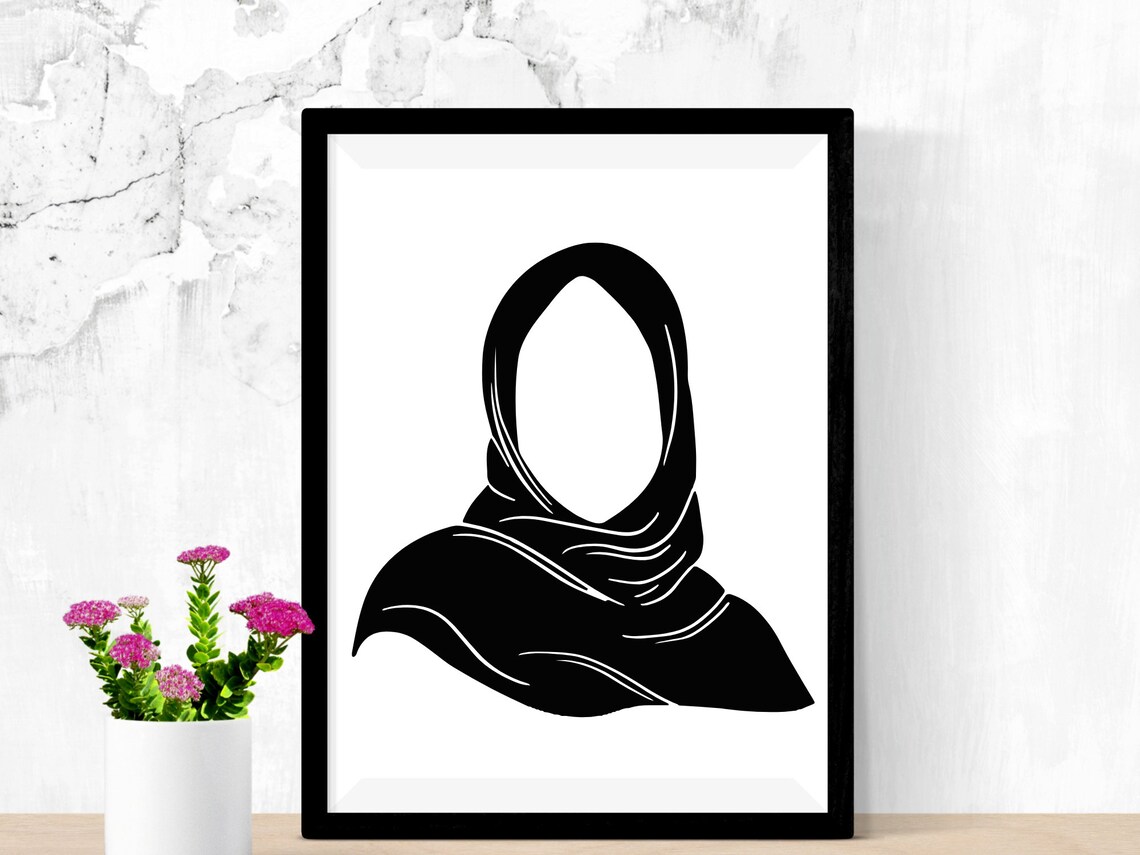 Hijab Svg, Headscarf Svg, Hijab Scarf Svg , Hijab Cut Files,hijab ...