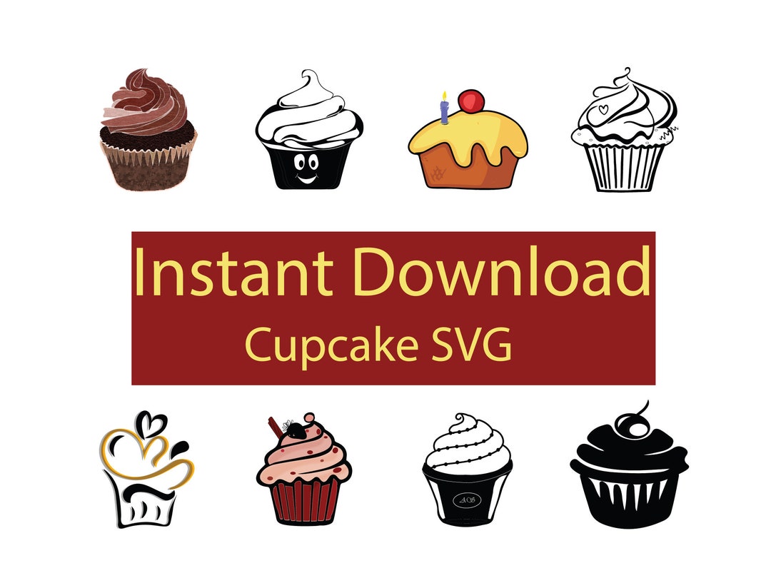 Cupcake Svg, Cupcake Clipart, Birthday Cake Svg, Cake Topper Svg ...