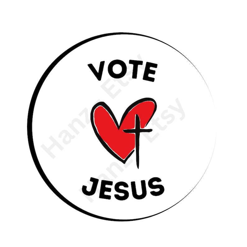 Vote Jesus Logo - Christian Faith Digital Design - Civic Engagement ...