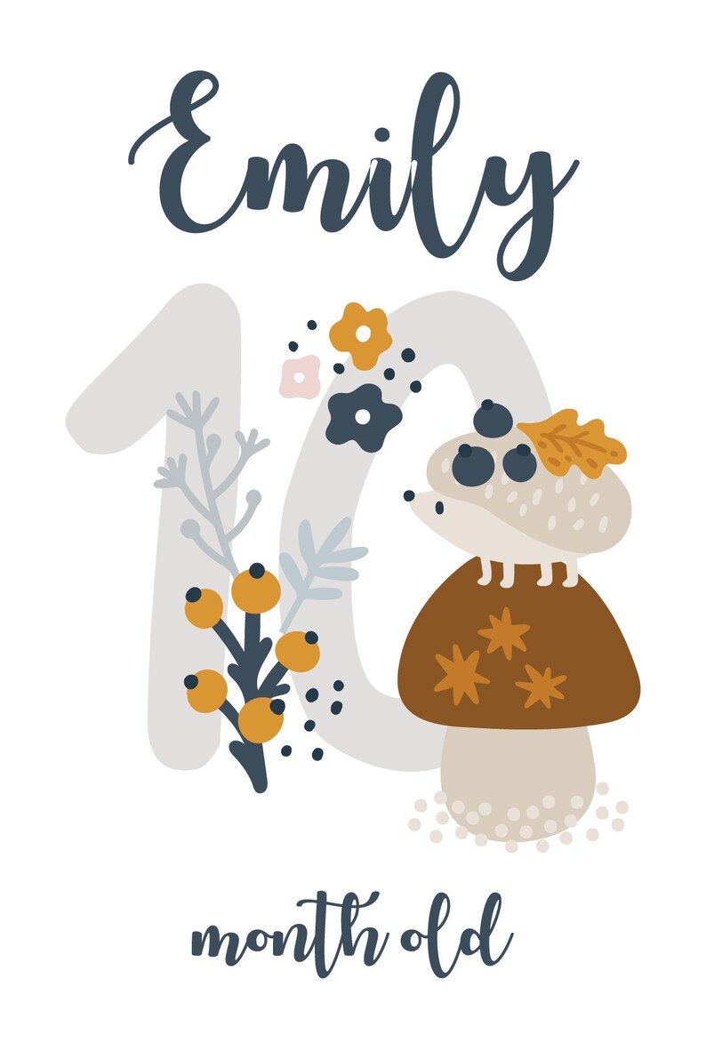 Personalized Photoshoot Cards Custom Milestone Prints Month Posters for ...