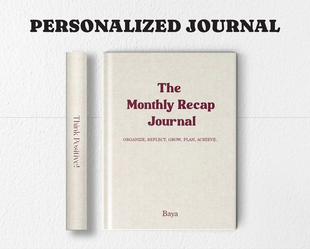 Monthly Recap Planner Empowered Journey 2025 Organizer for Wellness ...