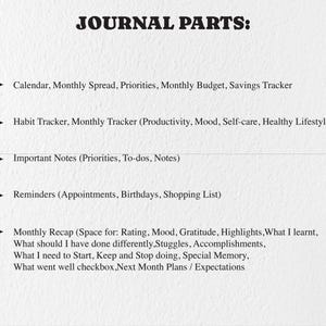 Monthly Recap Planner Empowered Journey 2025 Organizer for Wellness ...