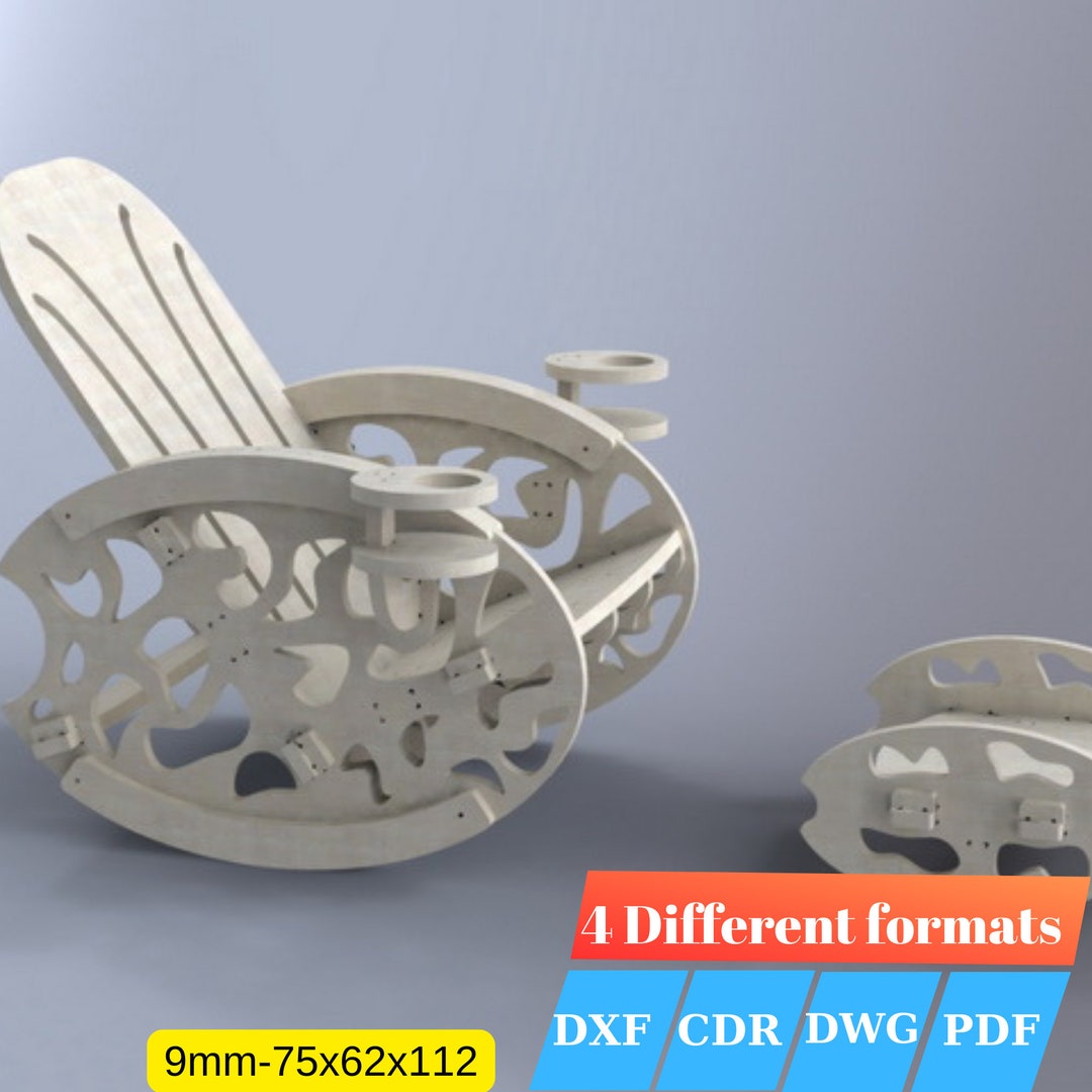 Rocking Chair Cnc File, Wooden Chair, Chair Cnc, Cnc Cutting Files, Cnc ...