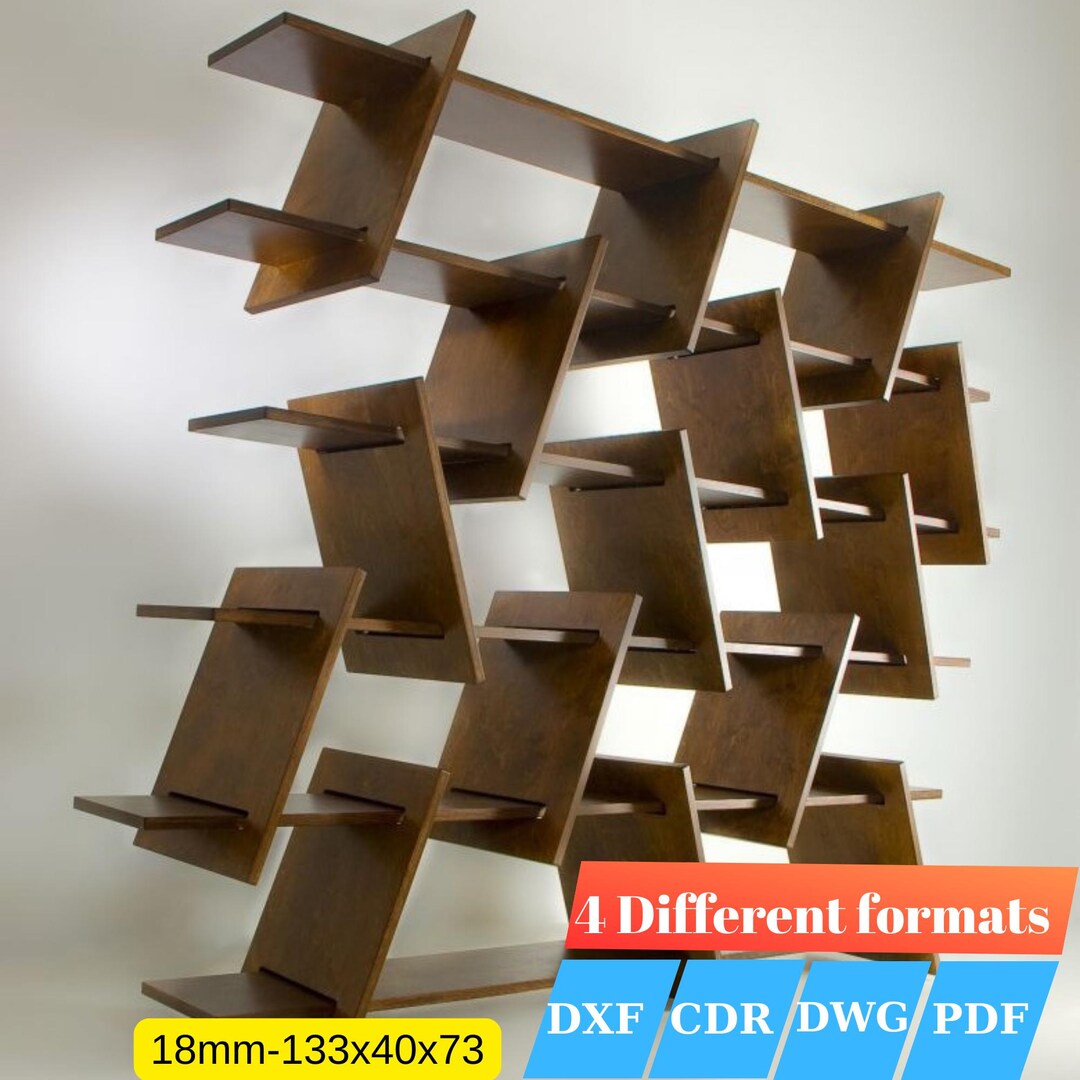 CNC Wooden Furniture Projects, Bookshelf Cnc, CNC Cutting Files, CNC ...