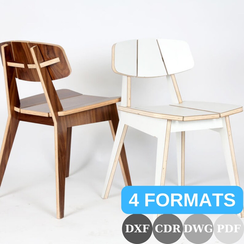 Easy Wooden Chair Making Plan, ( Dxf, Cdr, Dwg, Pdf Files ) Cnc ...