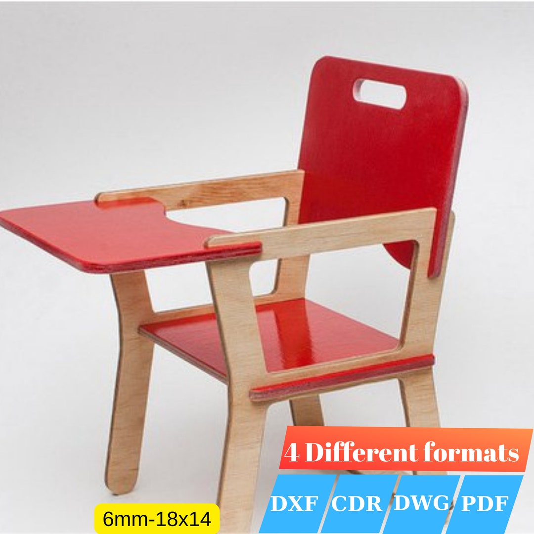 CNC Child Chair, Nursery Furniture, Router Cutting File (dxf, Cdr, Dwg ...