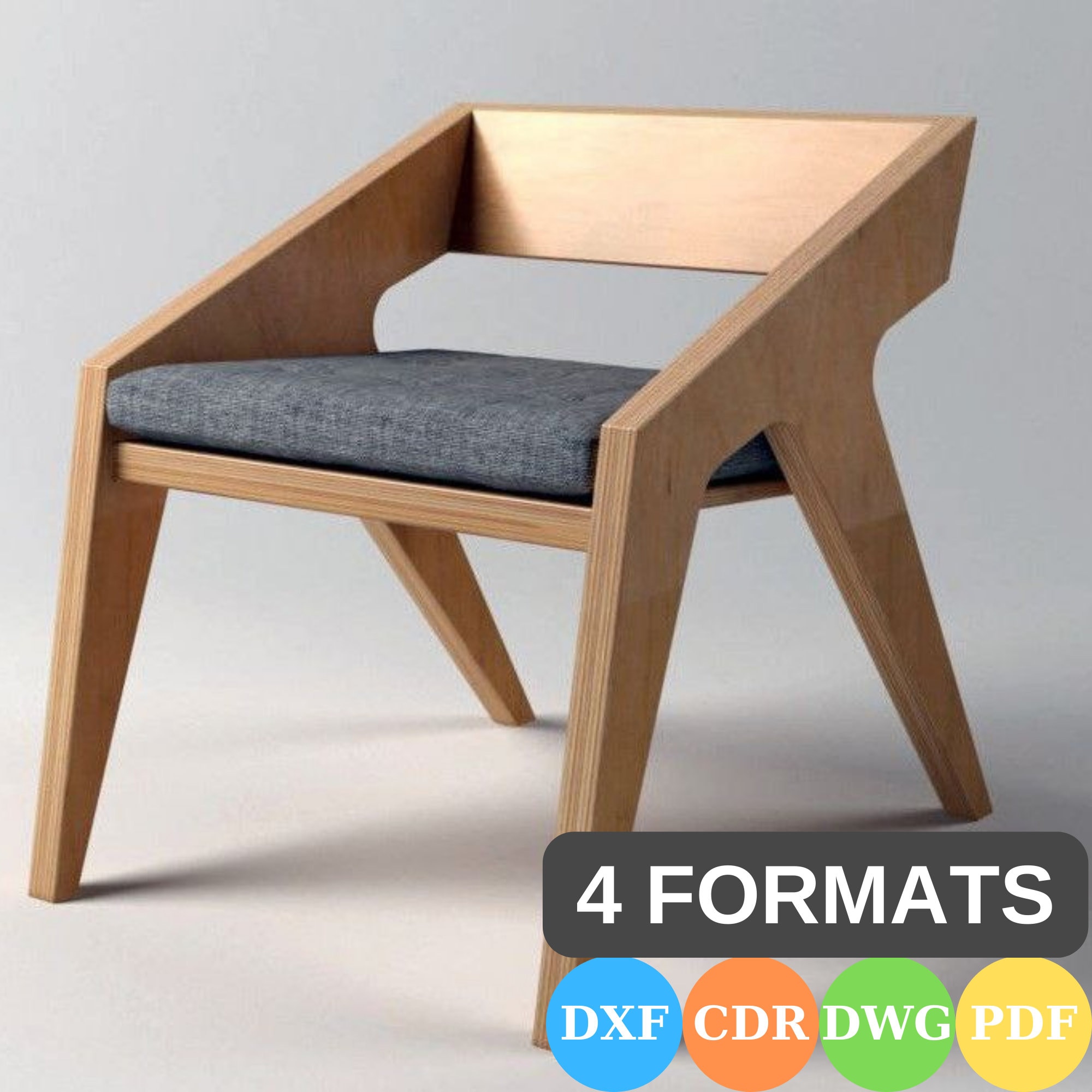 CNC Machine Files, Wooden Chair, Cnc Chair, Laser Cut Files, Cnc ...