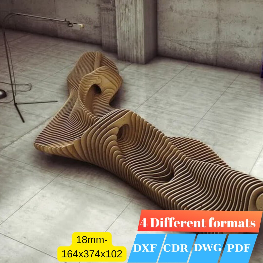 CNC Machine Files, Wooden Parametric Bench, Cnc Bench, Laser Cut Files ...