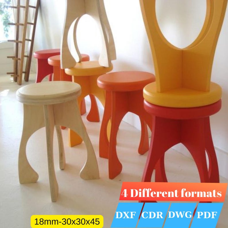 Wooden Stool Cnc Files, Cnc Router Files, Cnc Cutting Files, Cnc ...