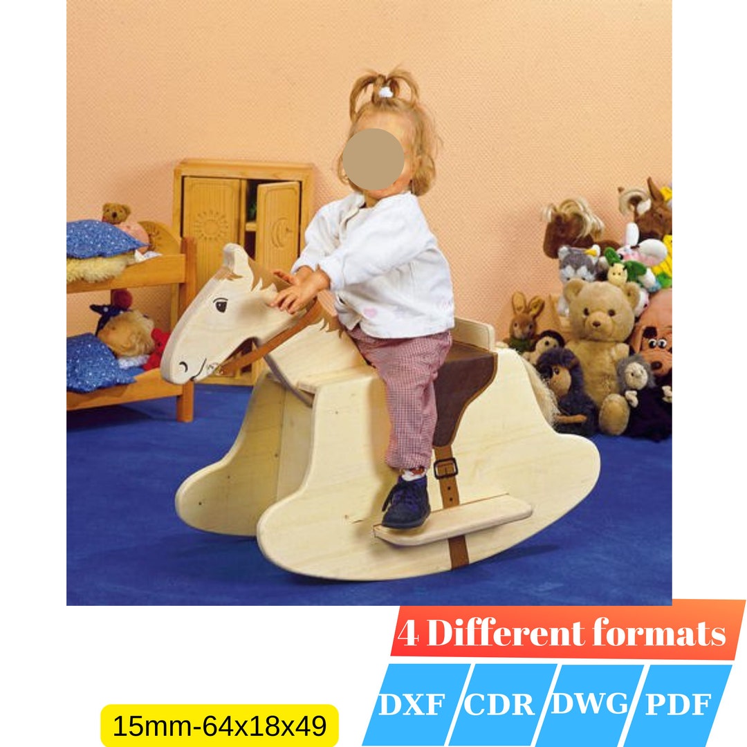 CNC Machine Files, Wooden Rocking Toy, Cnc Wooden Toys, Laser Cut Files ...