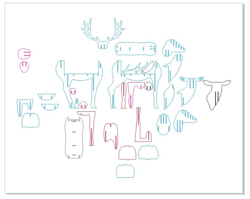 CNC Cutting Files, Wooden Deer Shelf Project (digital Download) - Etsy
