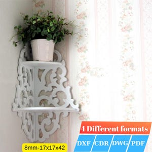 CNC Machine Wooden Furniture Project, Vintage Wooden Corner Shelf, CNC ...