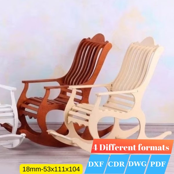 Rocking Chair Dxf - Etsy