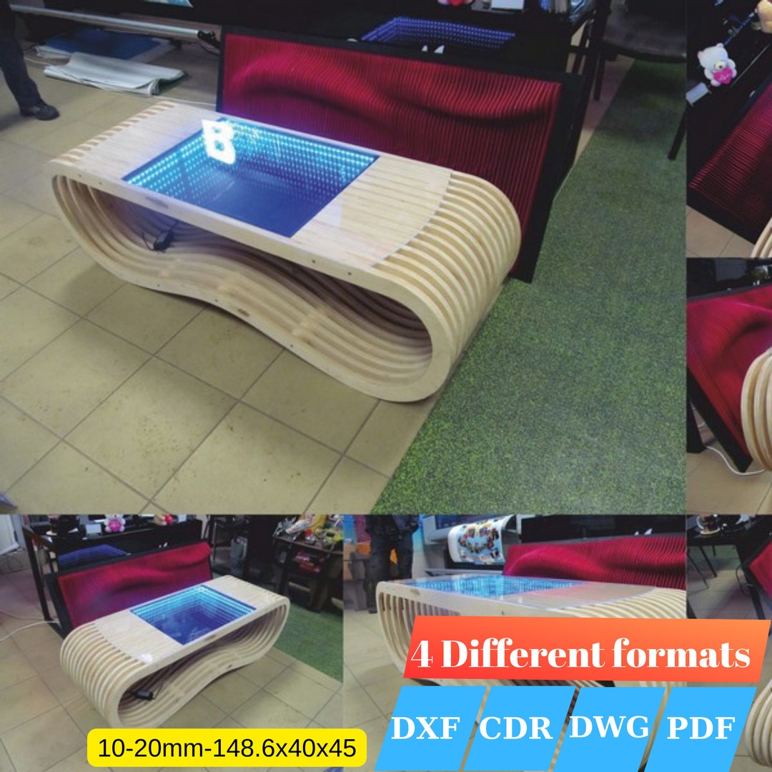 CNC Machine Files, Wooden Coffee Table, Cnc Coffee Table, Laser Cut ...