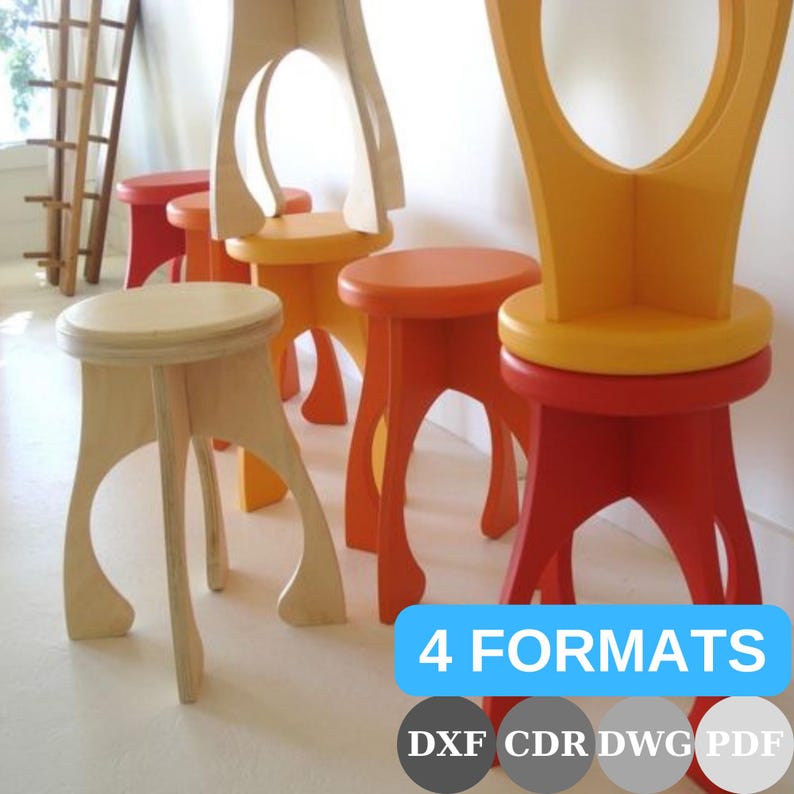 Wooden Stool Cnc Files, Cnc Router Files, Cnc Cutting Files, Cnc ...