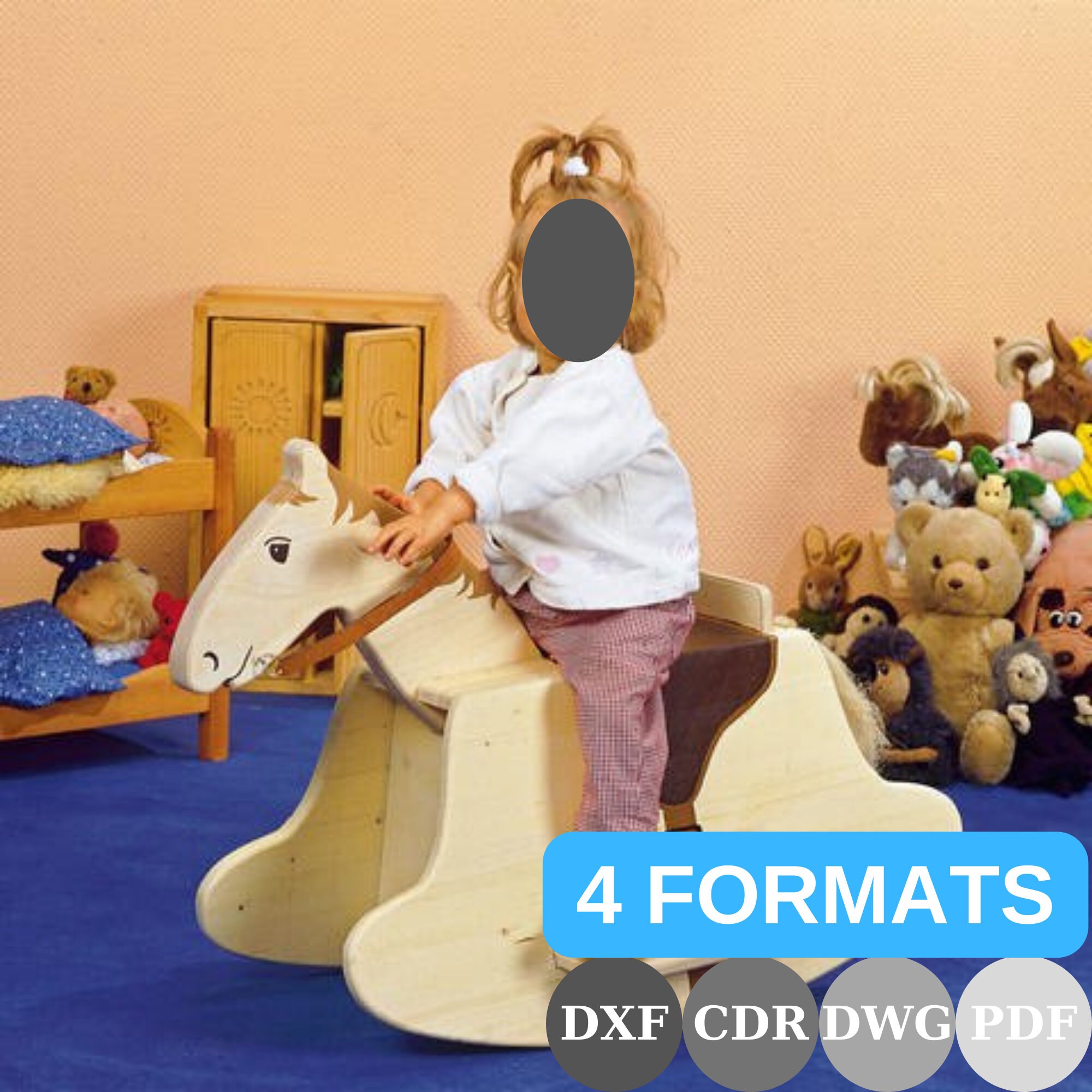 CNC Machine Files, Wooden Rocking Toy, Cnc Wooden Toys, Laser Cut Files ...
