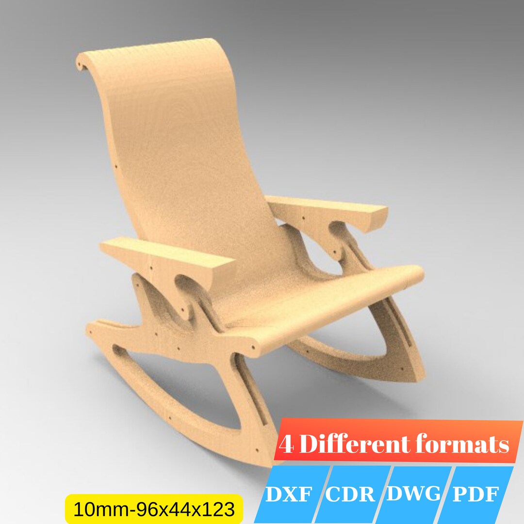 CNC Machine Files, Wooden Rocking Chair, Cnc Rocking Chair, Laser Cut ...