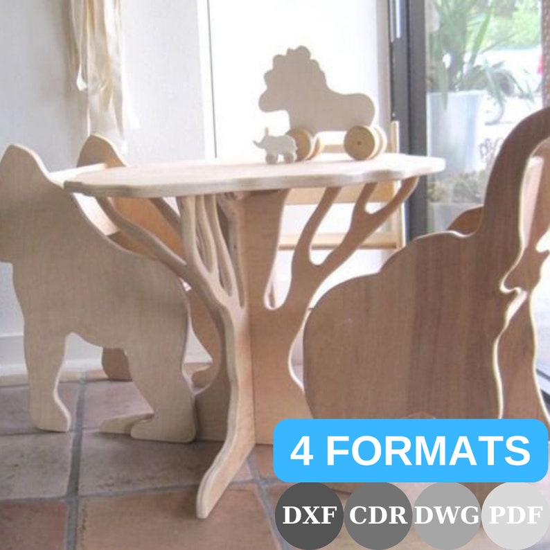 CNC Machine File, Nursery Furniture, Child Chair (dxf-cdr-dwg-pdf ...