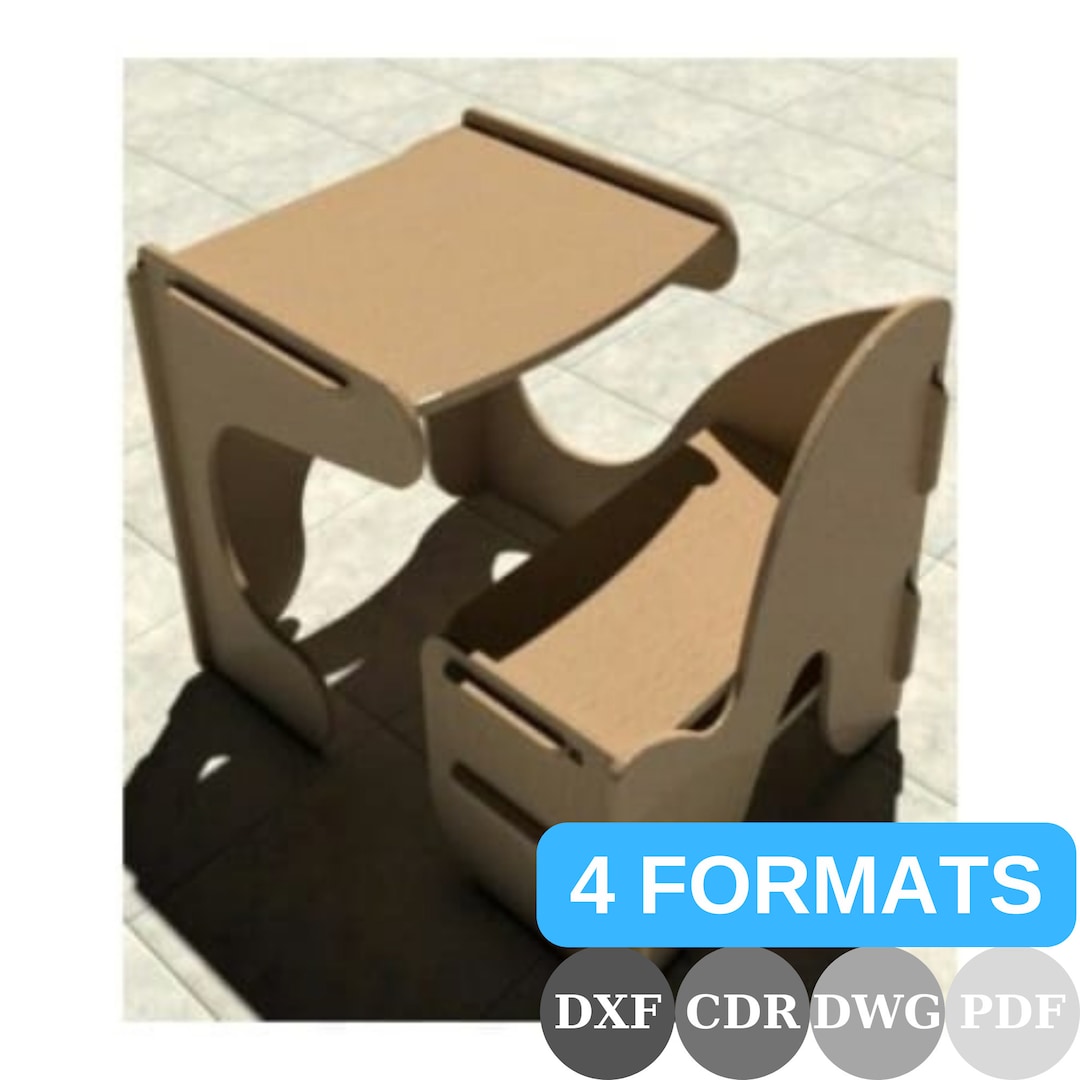 Child Chair Cnc File, Cnc Cut, Cnc Nursery Furnitures, Wooden Desk Cnc ...