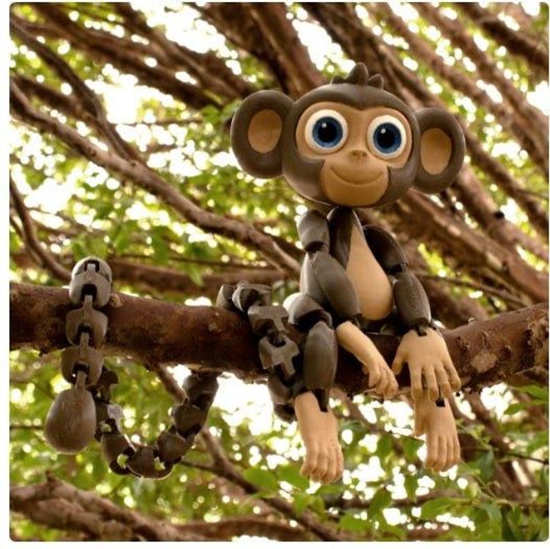 Articulated 3D Monkey Print File (STL) - Etsy