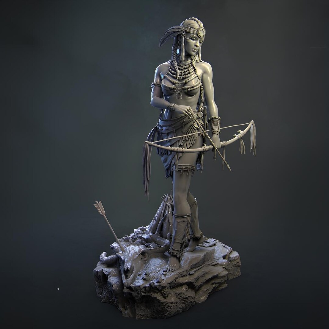 3d Archer Woman Print File , 3d Printer Files, 3d Warrior Woman, 3d Stl ...