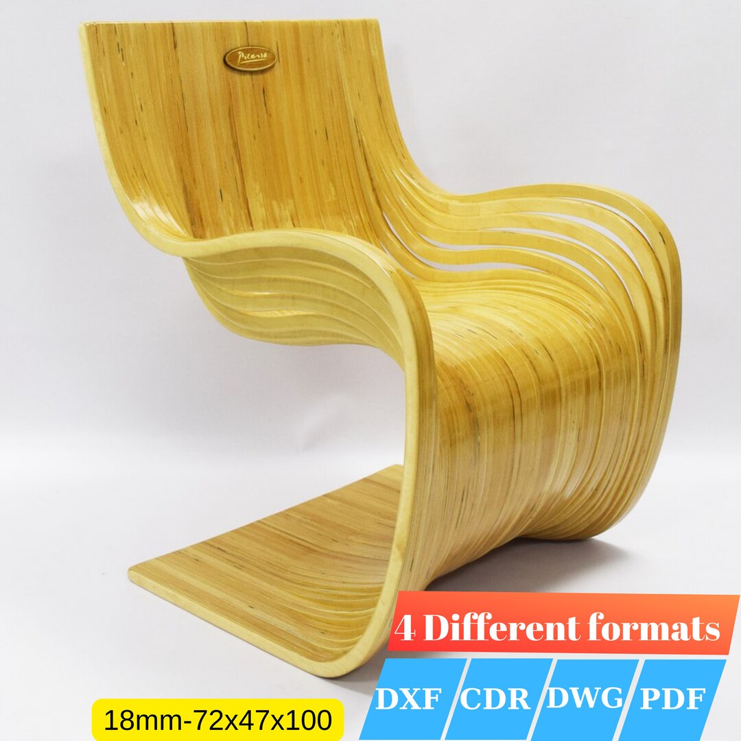 Cnc Cutting Files for Wooden Chair, Wooden Chair Design, Cnc Files ...