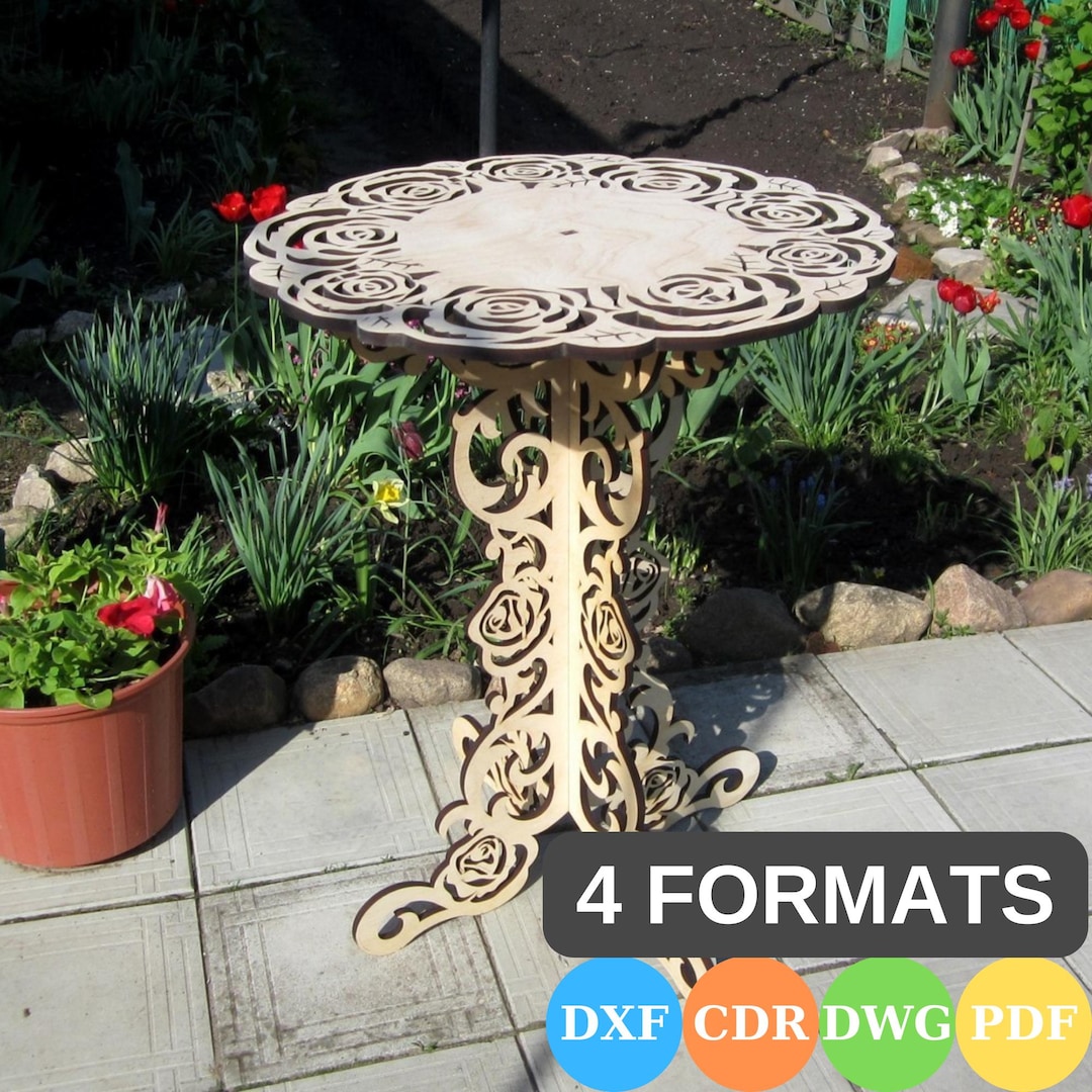Vintage Coffee Table CNC Machine, Wooden Coffee Table, CNC Cutting File ...
