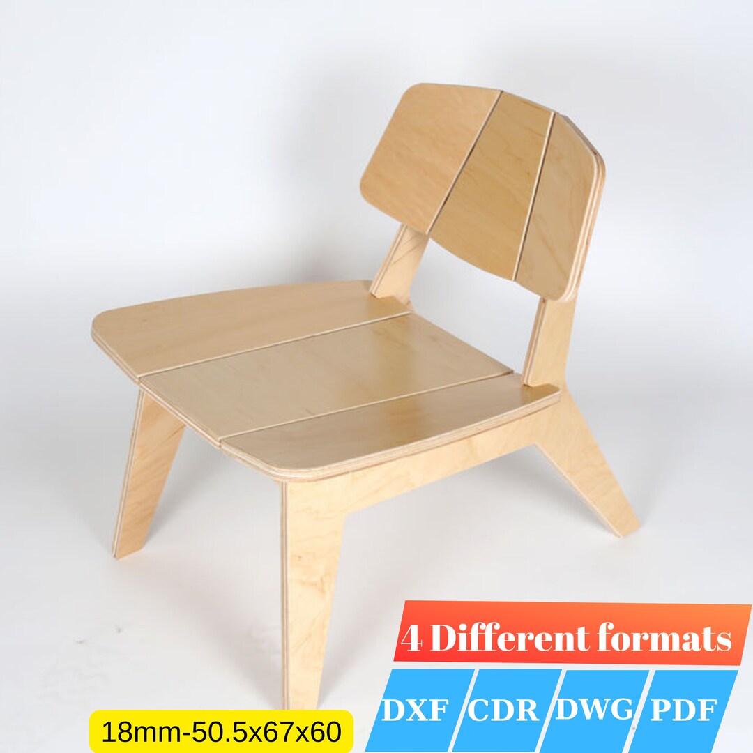 CNC CUTTING FILE Wooden Chair, Cnc Chair, Laser Cut Files, Cnc Files ...