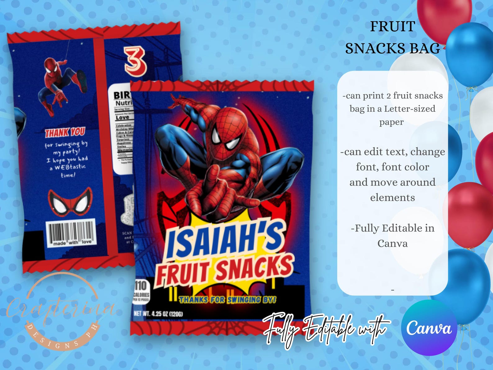 Printable Spider Man Birthday Party Favors, Labels, Stickers (digital ...