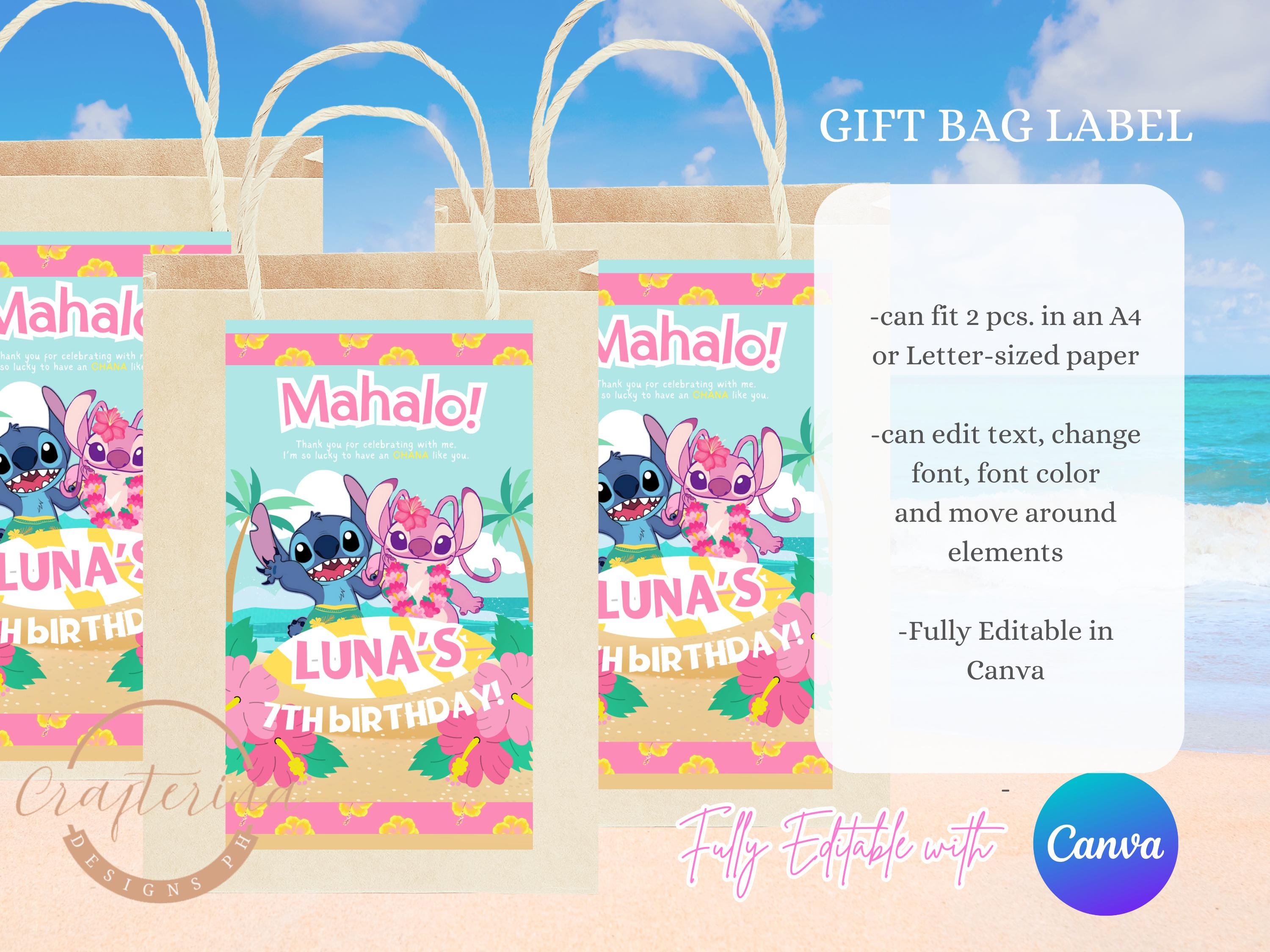 Stitch Angel Chip Bag, Stitch Angel Party Favors, Lilo Stitch Birthday ...