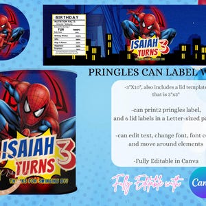Printable Spider Man Birthday Party Favors, Labels, Stickers (digital ...