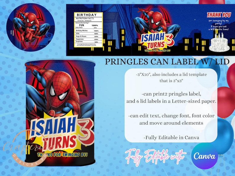 Spider-man Birthday Party Favors, Labels, Stickers (digital File) - Etsy