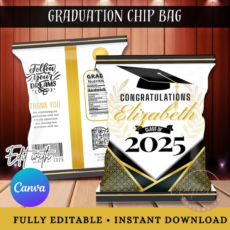Graduation Chip Bags - Etsy