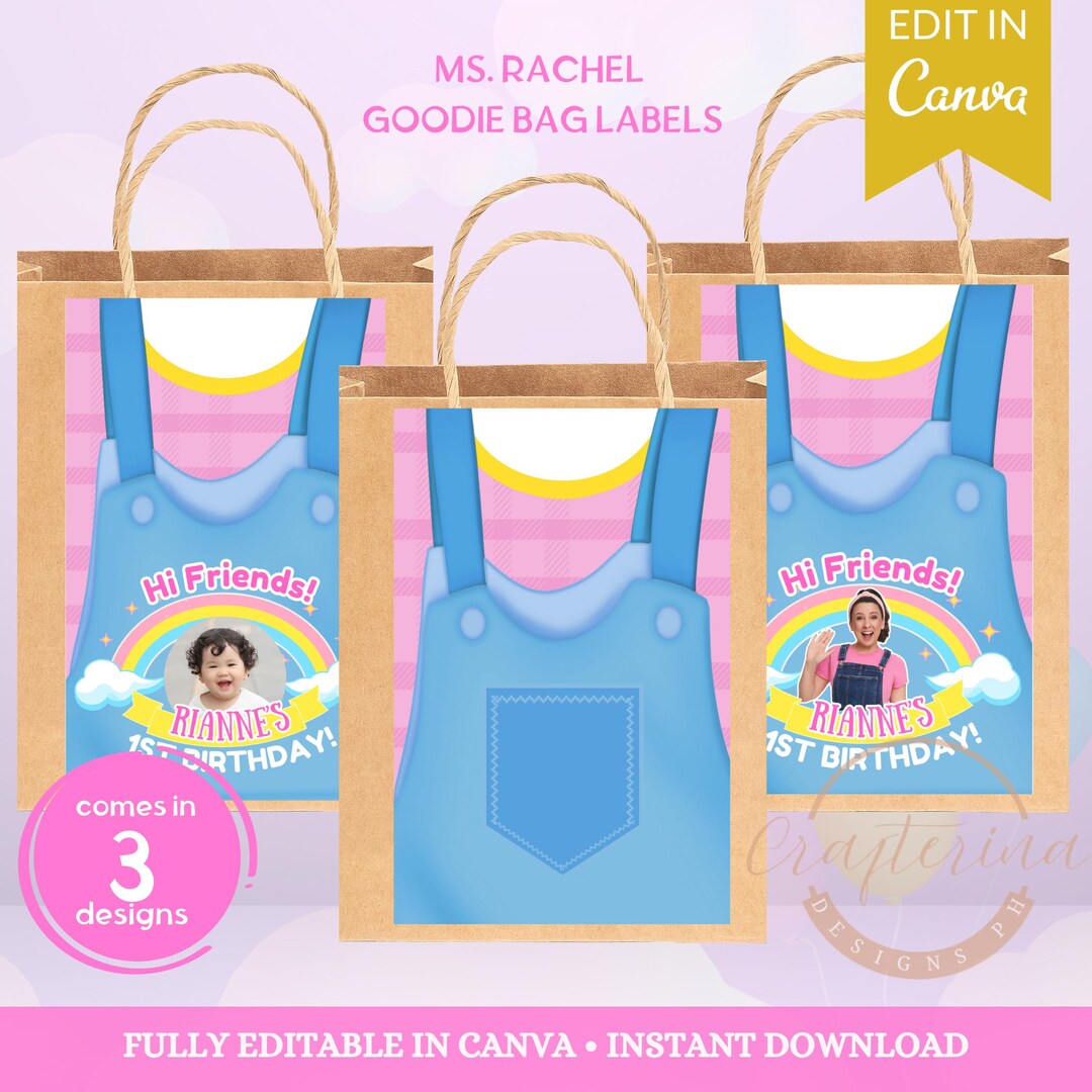 Ms. Rachel Goodie Bag Labels: Party Favor Tags (digital Download) - Etsy