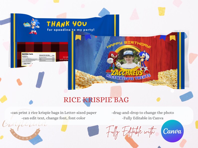 Sonic Blue Red Party Favor Bundle, Sonic Boy Girl Party, Sonic Goodie ...