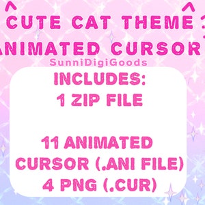Cute Cat Paw Mouse Cursor 10 Animated PC Gaming Cursor Pack, Kawaii ...