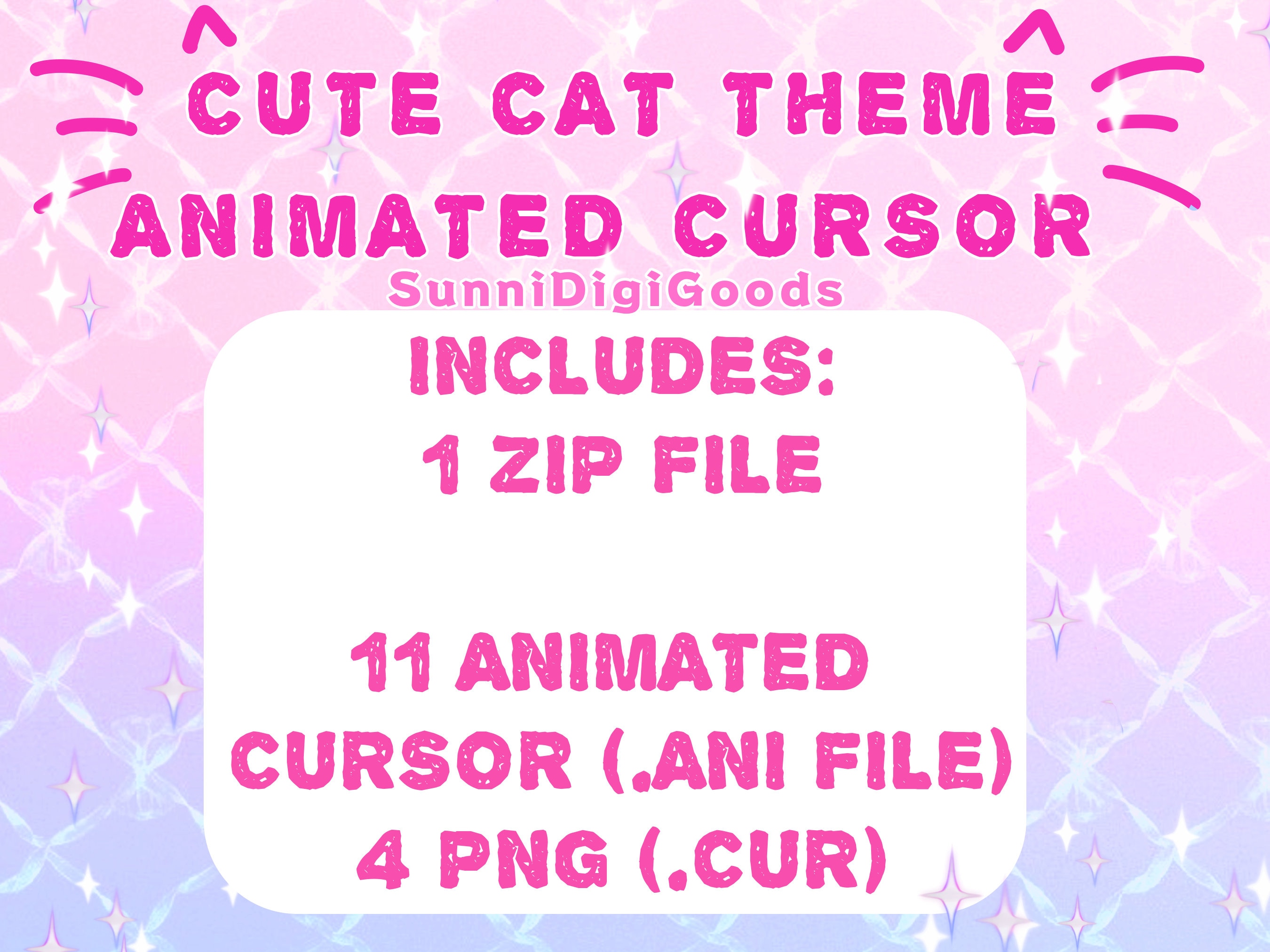 Cute Cat Paw Mouse Cursor 10 Animated Pc Gaming Cursor Pack Kawaii