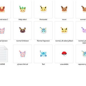 20 Animated Pokemon Eevee & Eeveelutions Mouse Cursor Pack Custom Cute ...