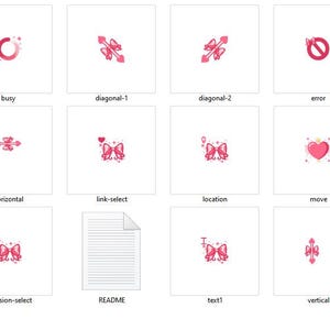 Cute Pink Coquette Mouse Cursor Complete PC Mouse Pointers for Windows ...