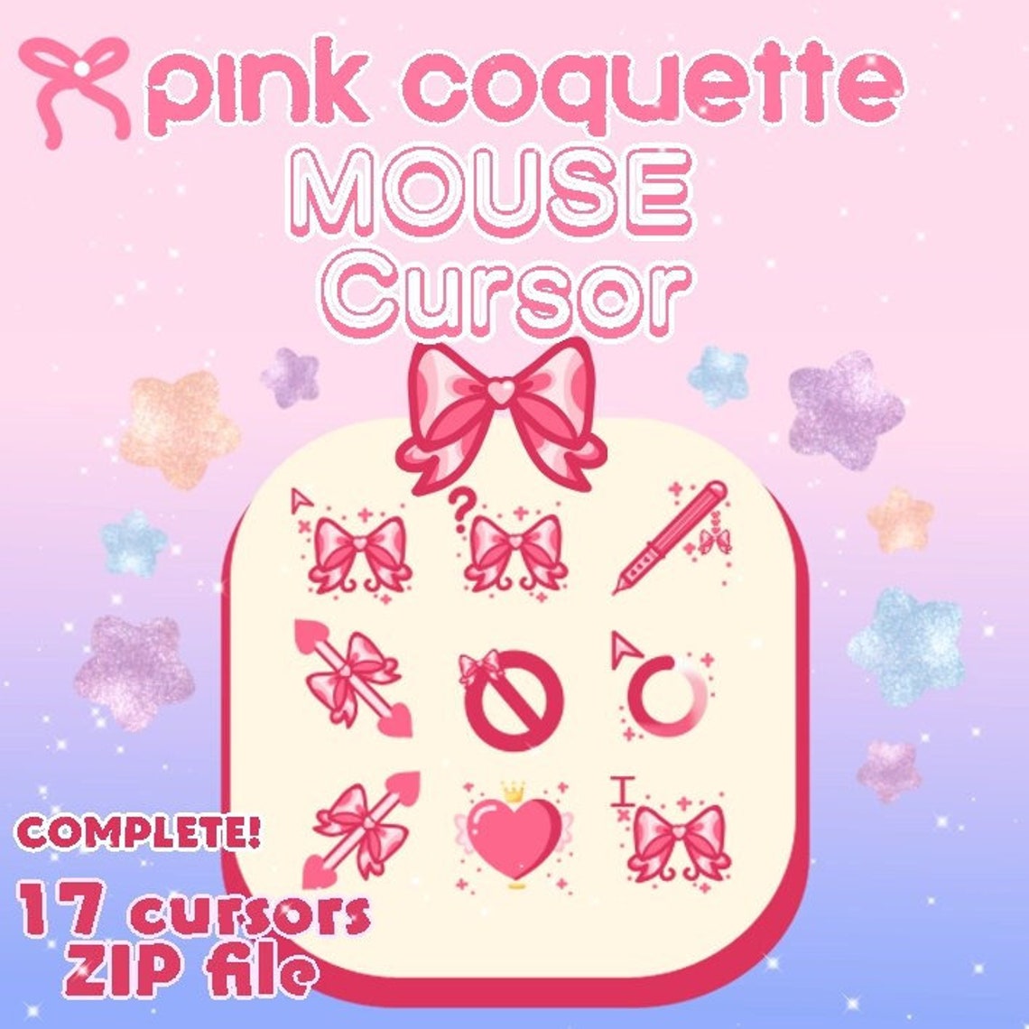 Cute Pink Coquette Mouse Cursor Complete PC Mouse Pointers for Windows ...