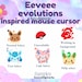 20 Animated Pokemon Eevee & Eeveelutions Mouse Cursor Pack Custom Cute ...