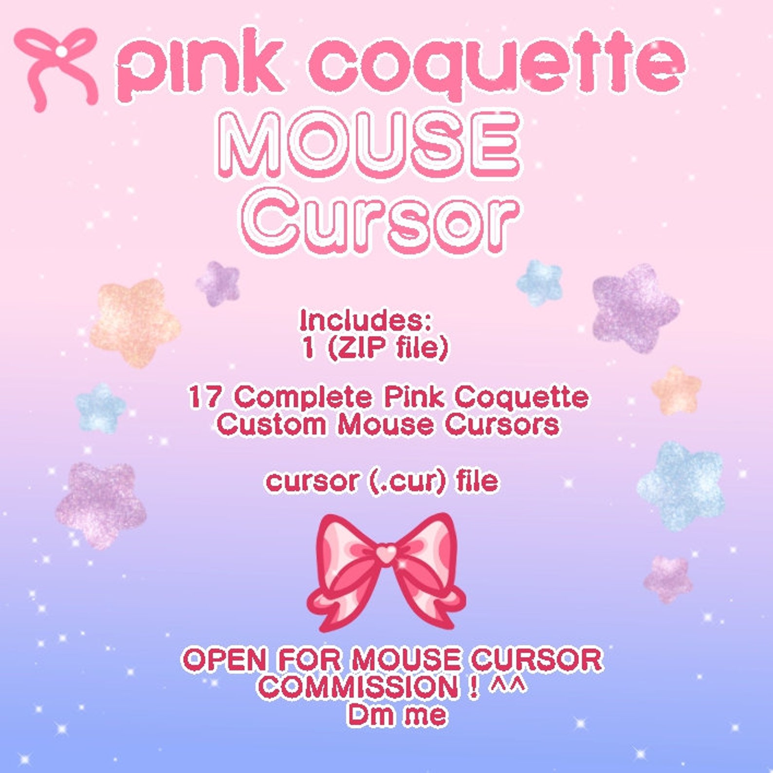 Cute Pink Coquette Mouse Cursor Complete PC Mouse Pointers for Windows ...