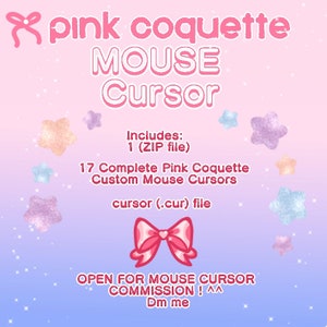 Cute Pink Coquette Mouse Cursor Complete PC Mouse Pointers for Windows ...
