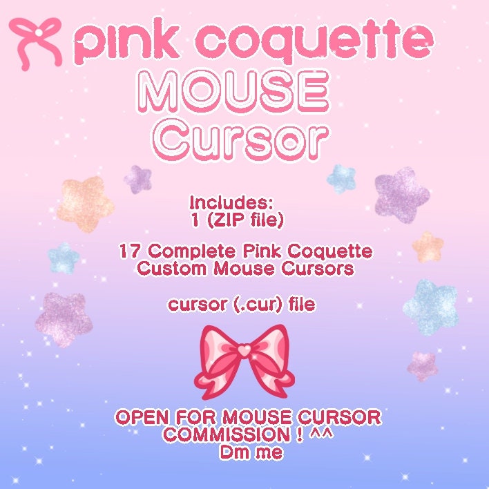 Cute Pink Coquette Mouse Cursor Complete PC Mouse Pointers for Windows ...